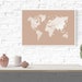 World Map Neutral Colors Printable Art Large Travel Map Wall - Etsy