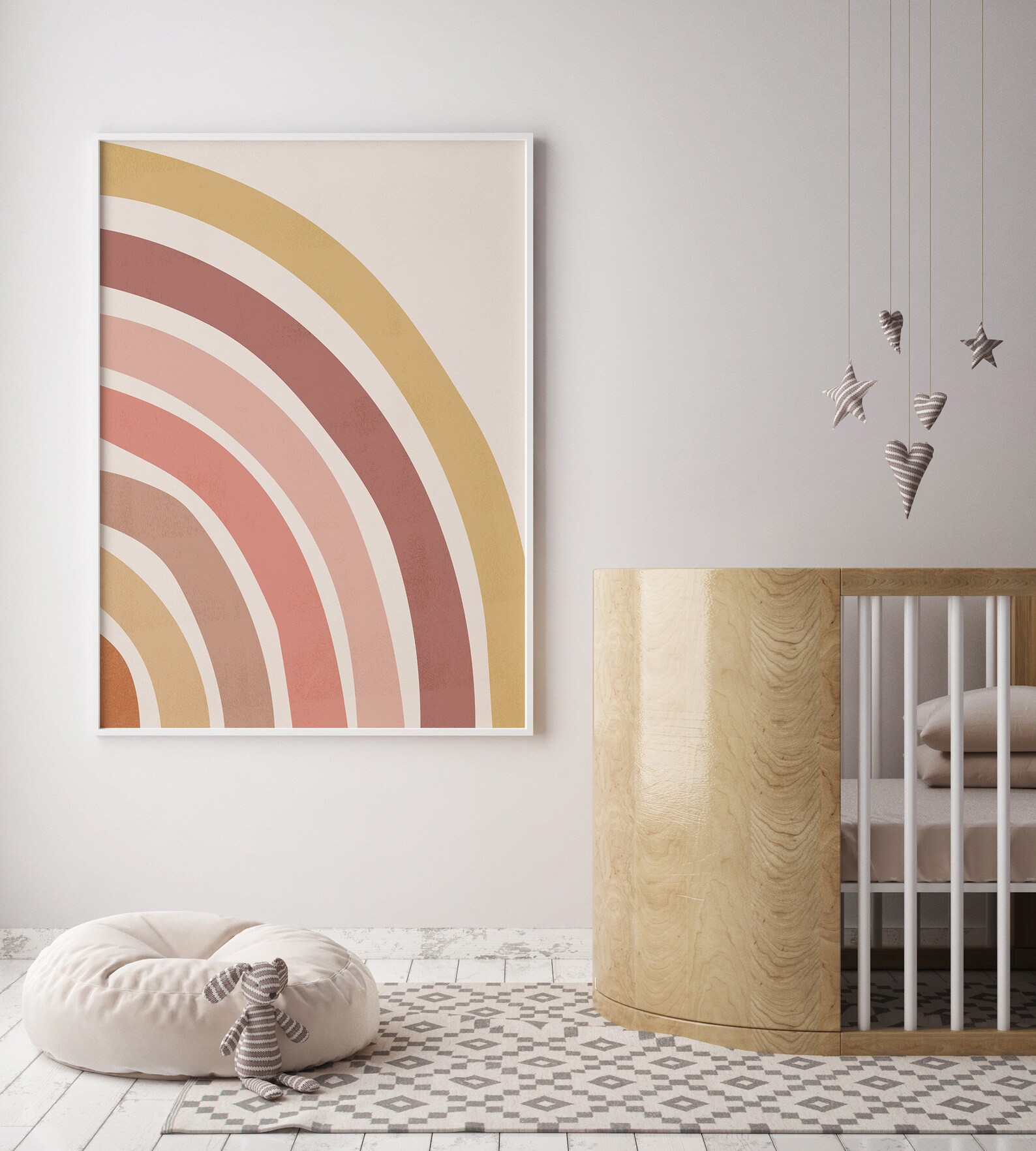 Boho Rainbow Print Retro Rainbow Vintage 70s Poster - Etsy