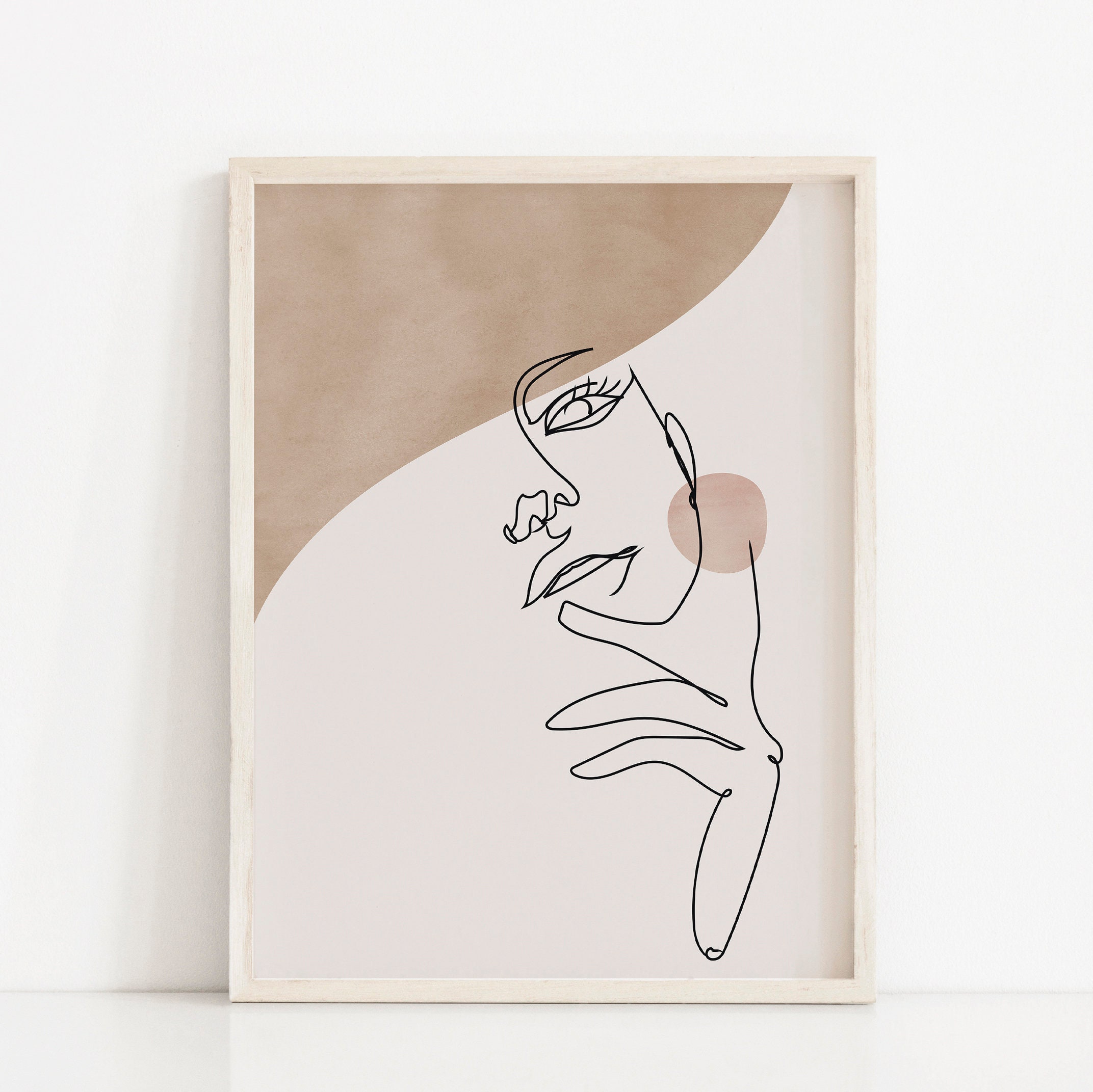 Abstract Face Line Art Print Woman Face Single Line Drawing | Etsy