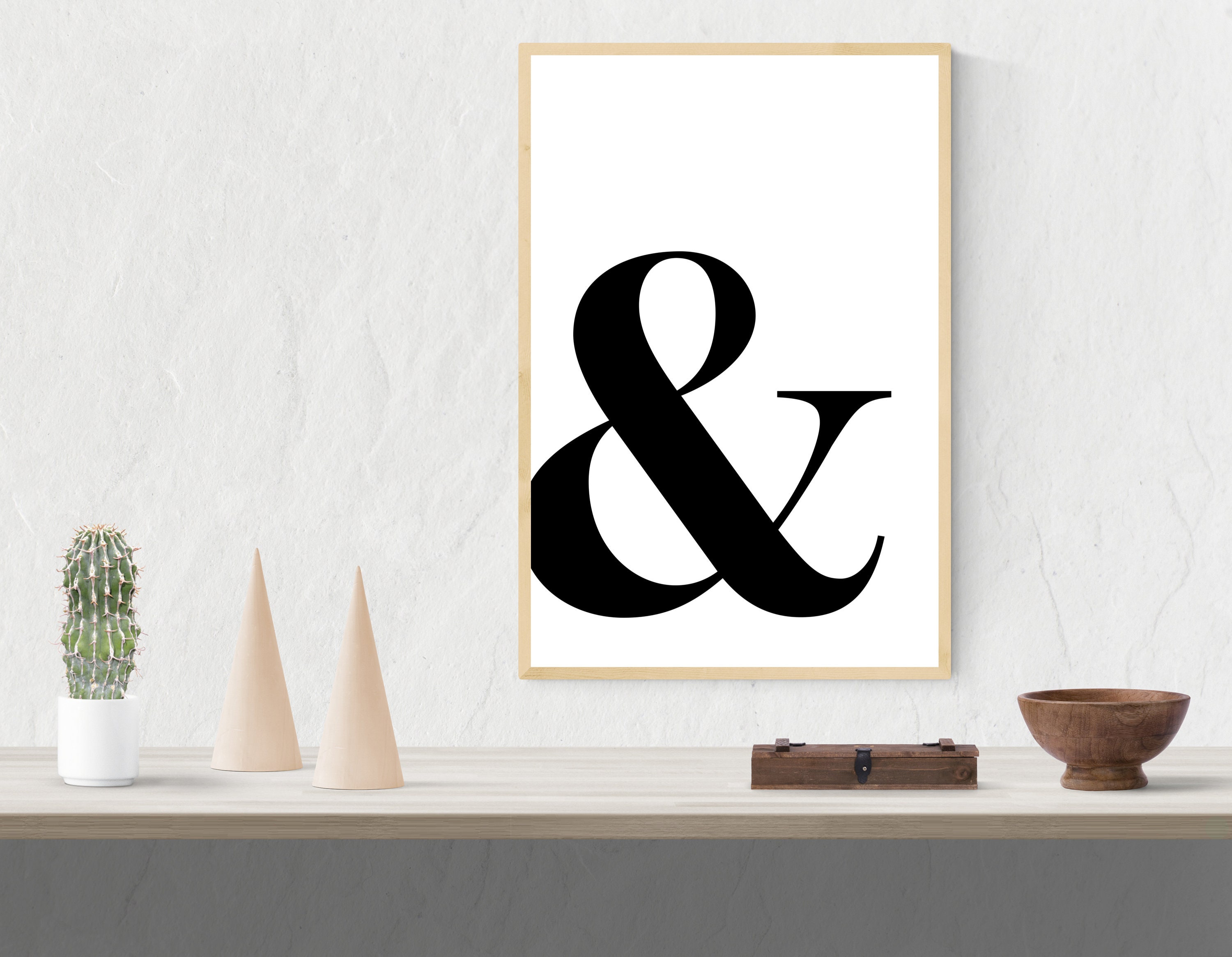 And Symbol Art Print Ampersand Printable Art & Black and | Etsy