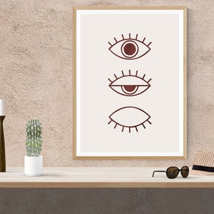 Line Drawing Eye Art Print, Minimal Line Art Eye Poster, Minimalist ...