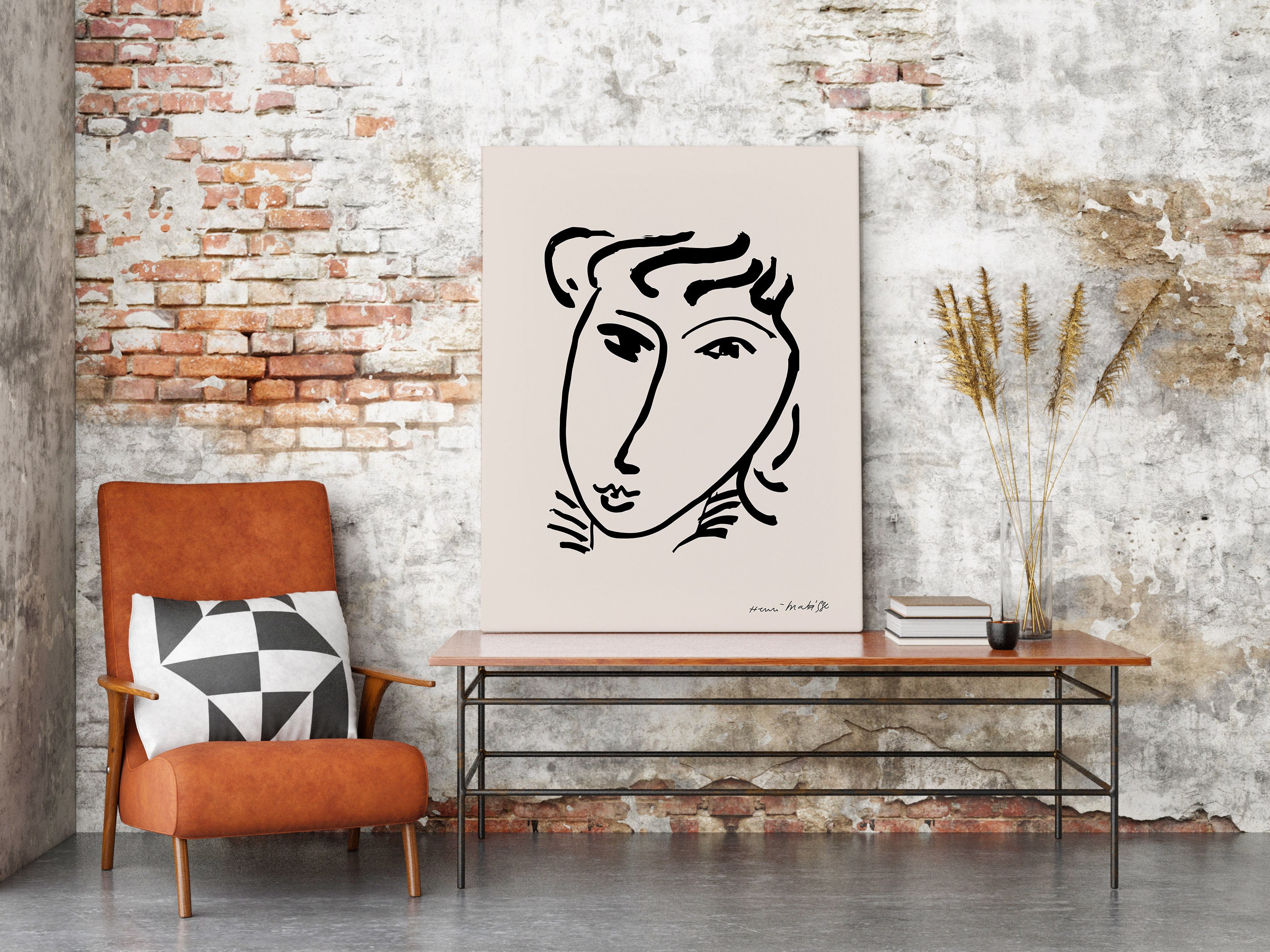 Matisse Line Art Woman Print Henri Matisse Abstract Woman | Etsy