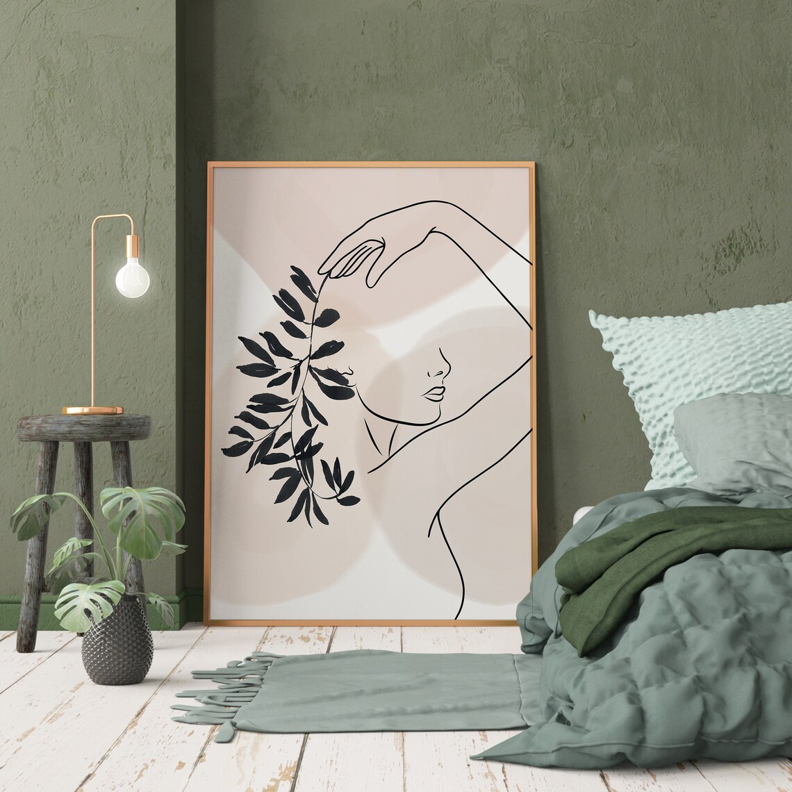 Abstract Single Line Woman Wall Decor Minimal Woman's - Etsy