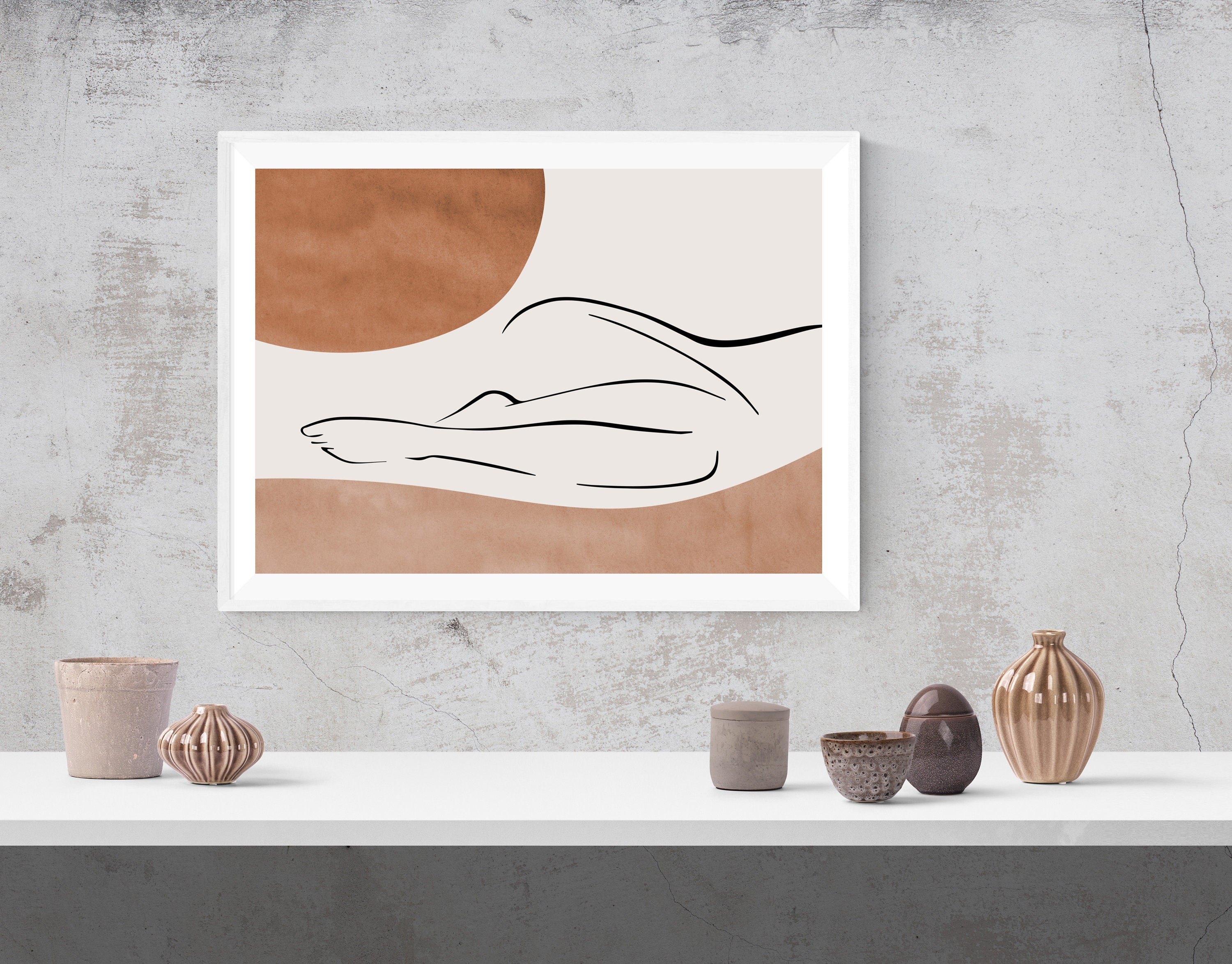 Abstract Woman Line Art Wall Decor Minimal Woman Neutral - Etsy