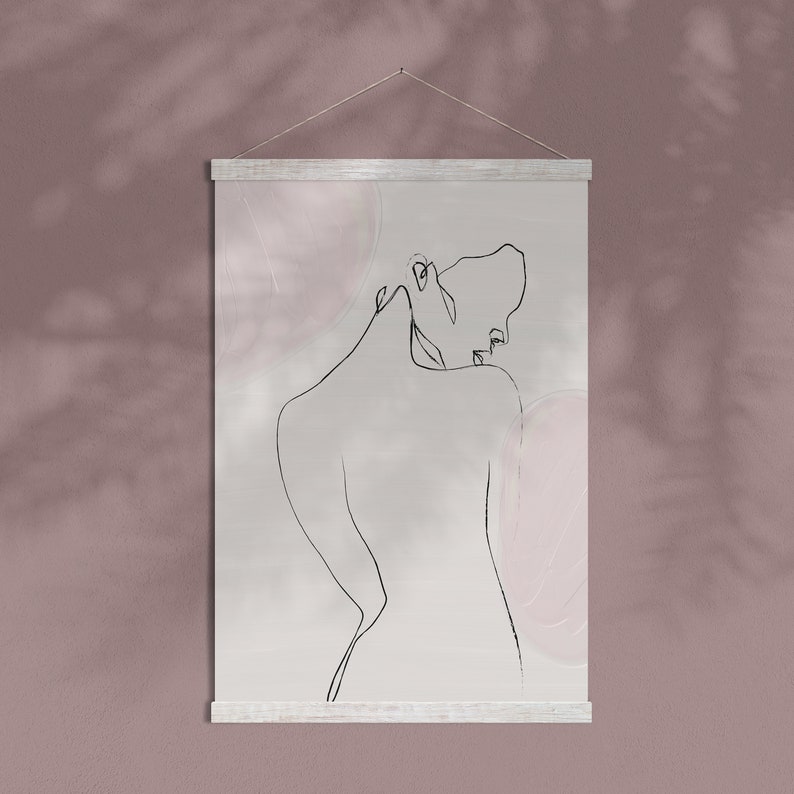 Abstract Body Line Art Print Wall Decor Female Body Neutral - Etsy