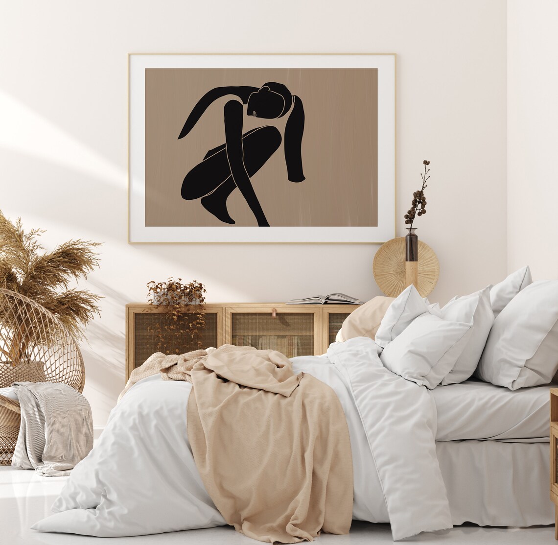 Modern Woman Color Block Printable Art Abstract Female Figure | Etsy