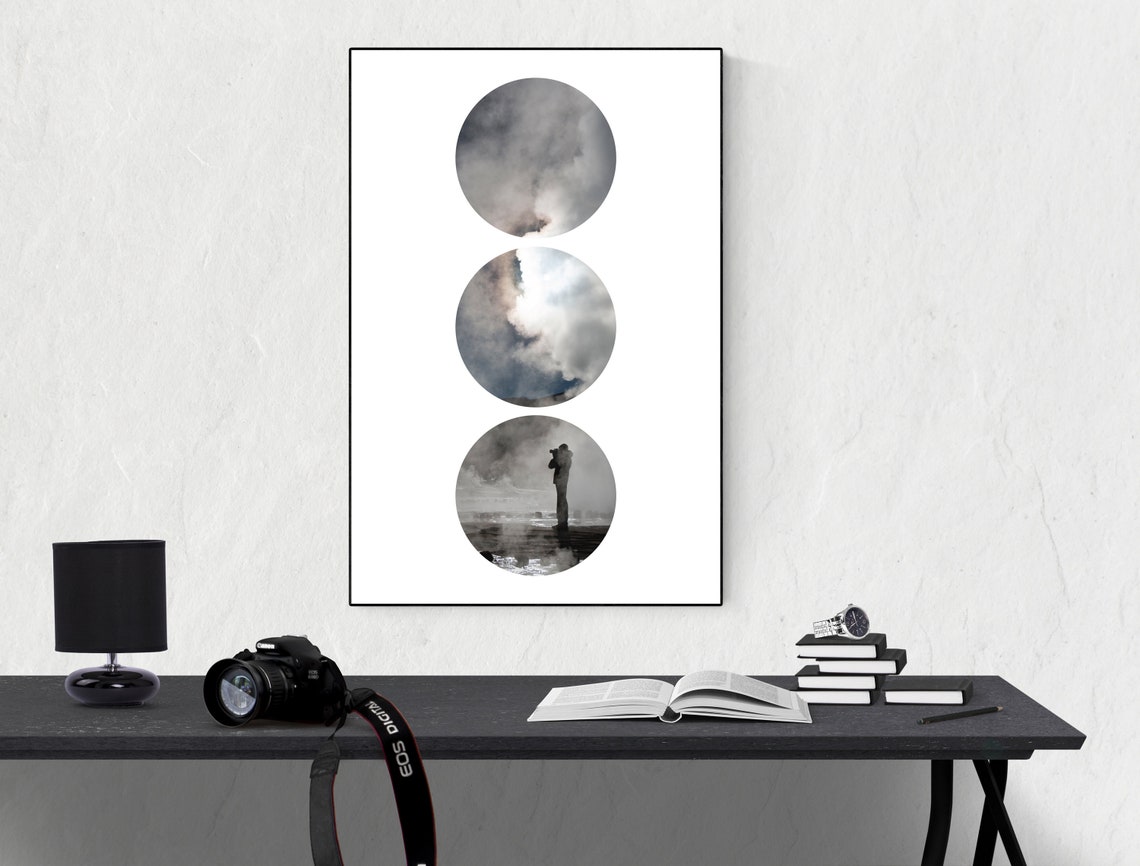 Photographer in Backlight Printable Photography Modern | Etsy