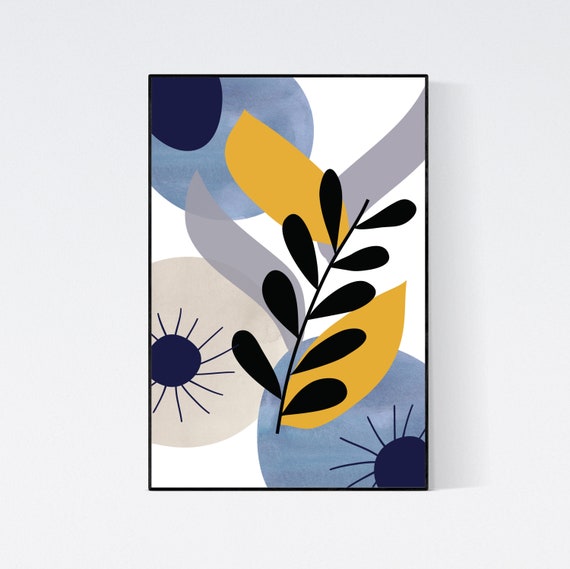 Abstract Art Print Geometric Printable Art Mid Century | Etsy