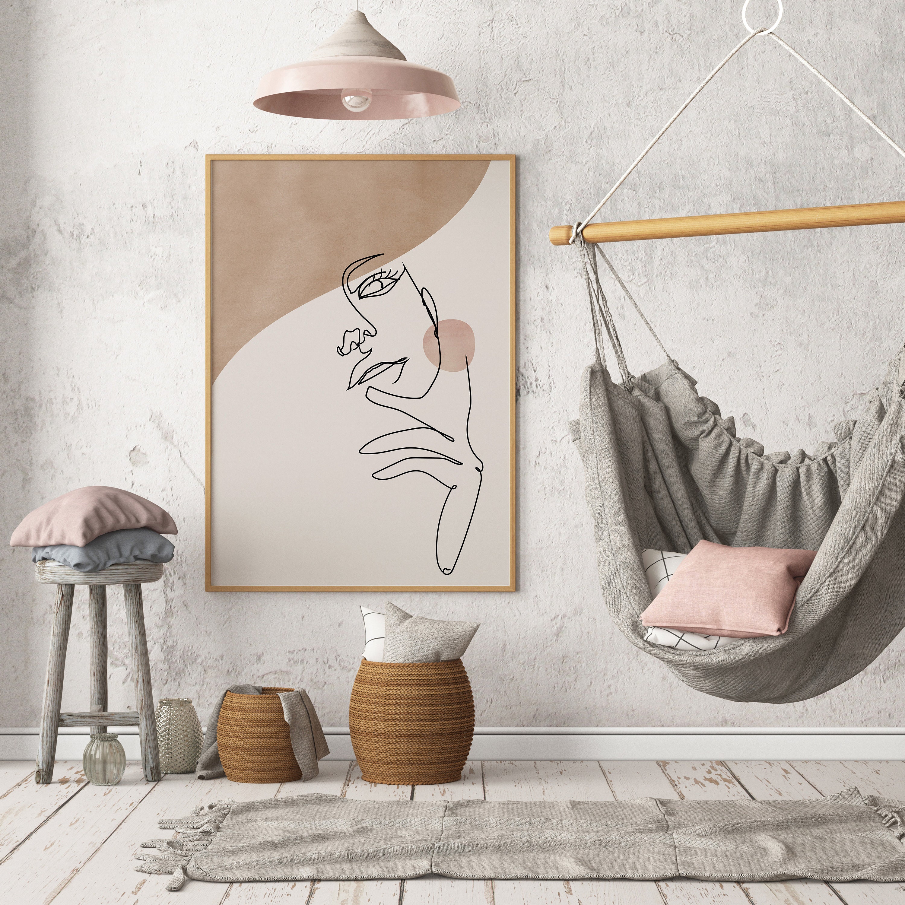 Abstract Face Line Art Print Woman Face Single Line Drawing | Etsy