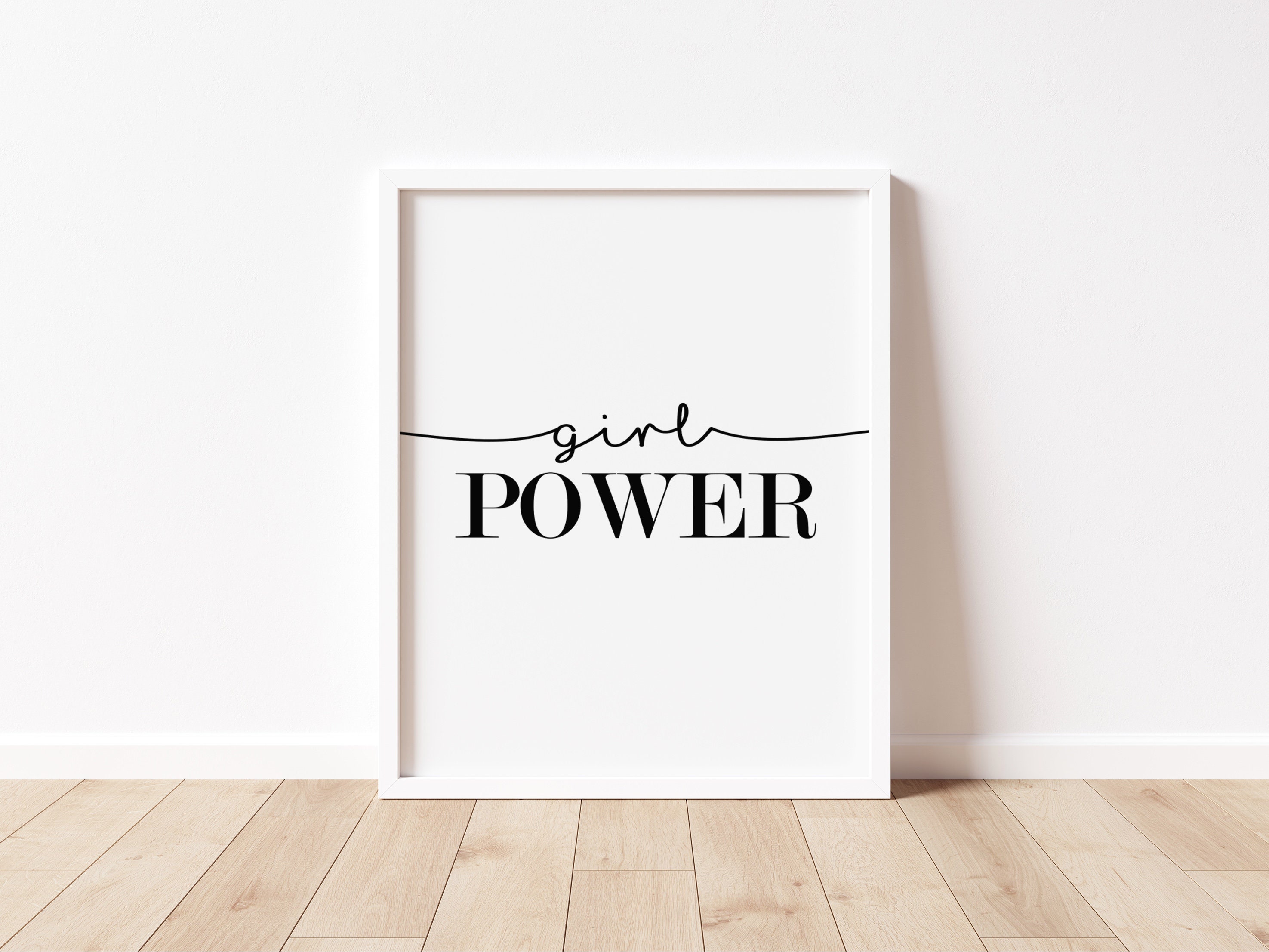 Girl Power Printable Art Girl Power Wall Art Gift for Her | Etsy