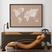 World Map Neutral Colors Printable Art Large Travel Map Wall - Etsy