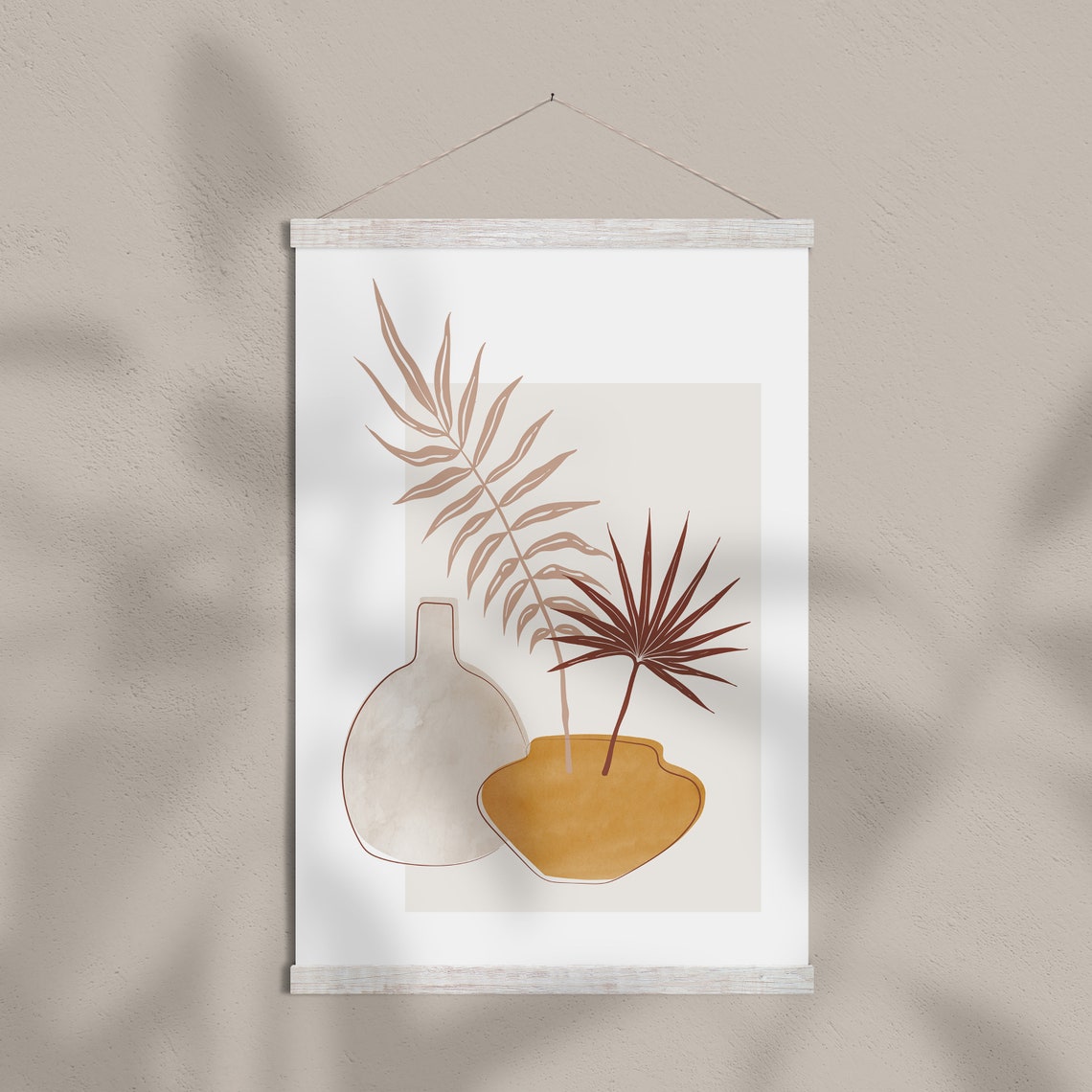Minimalist Botanical Printable Art Abstract Plants & Pots - Etsy