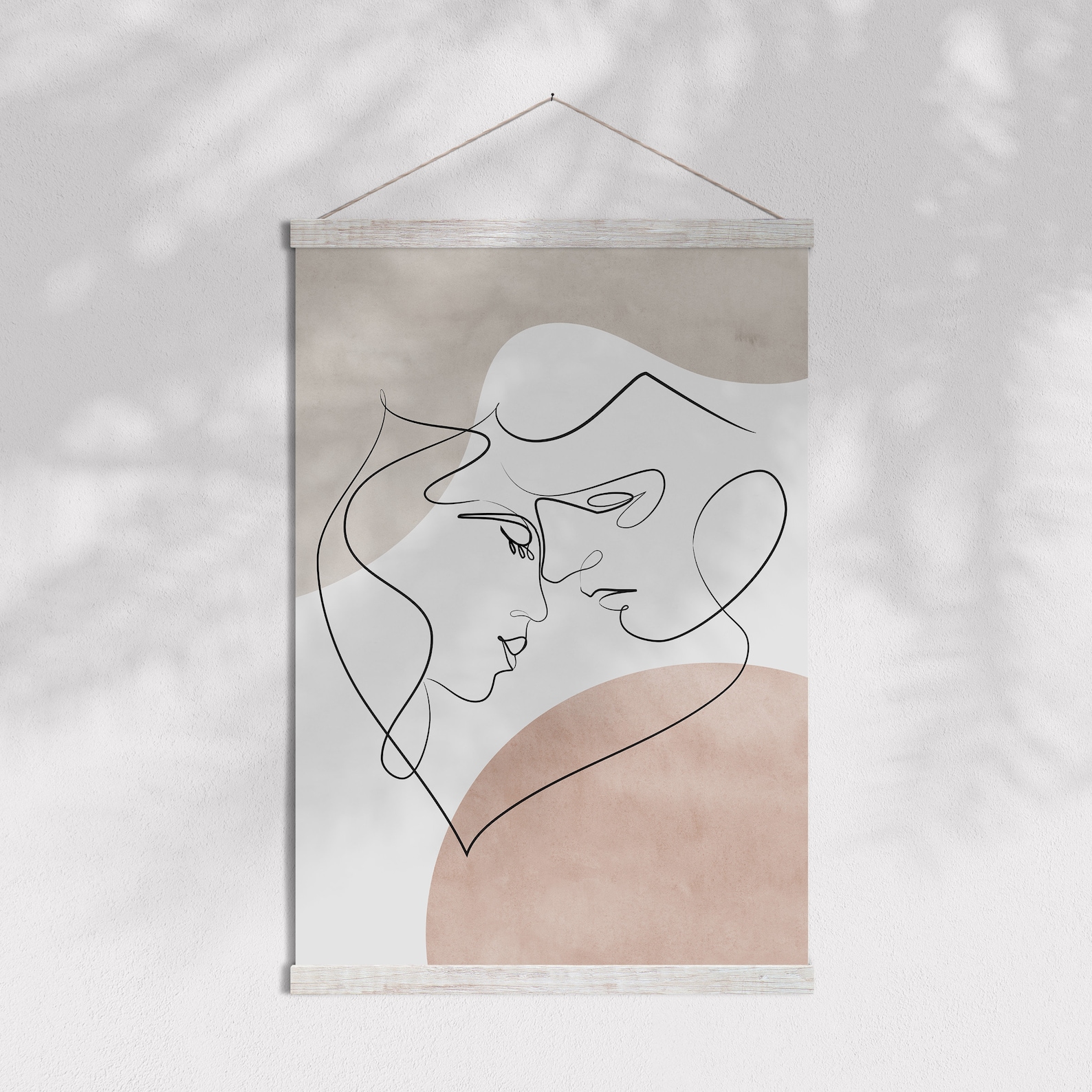 Abstract One Line Art Kiss Couple Single Line Art Minimalist - Etsy