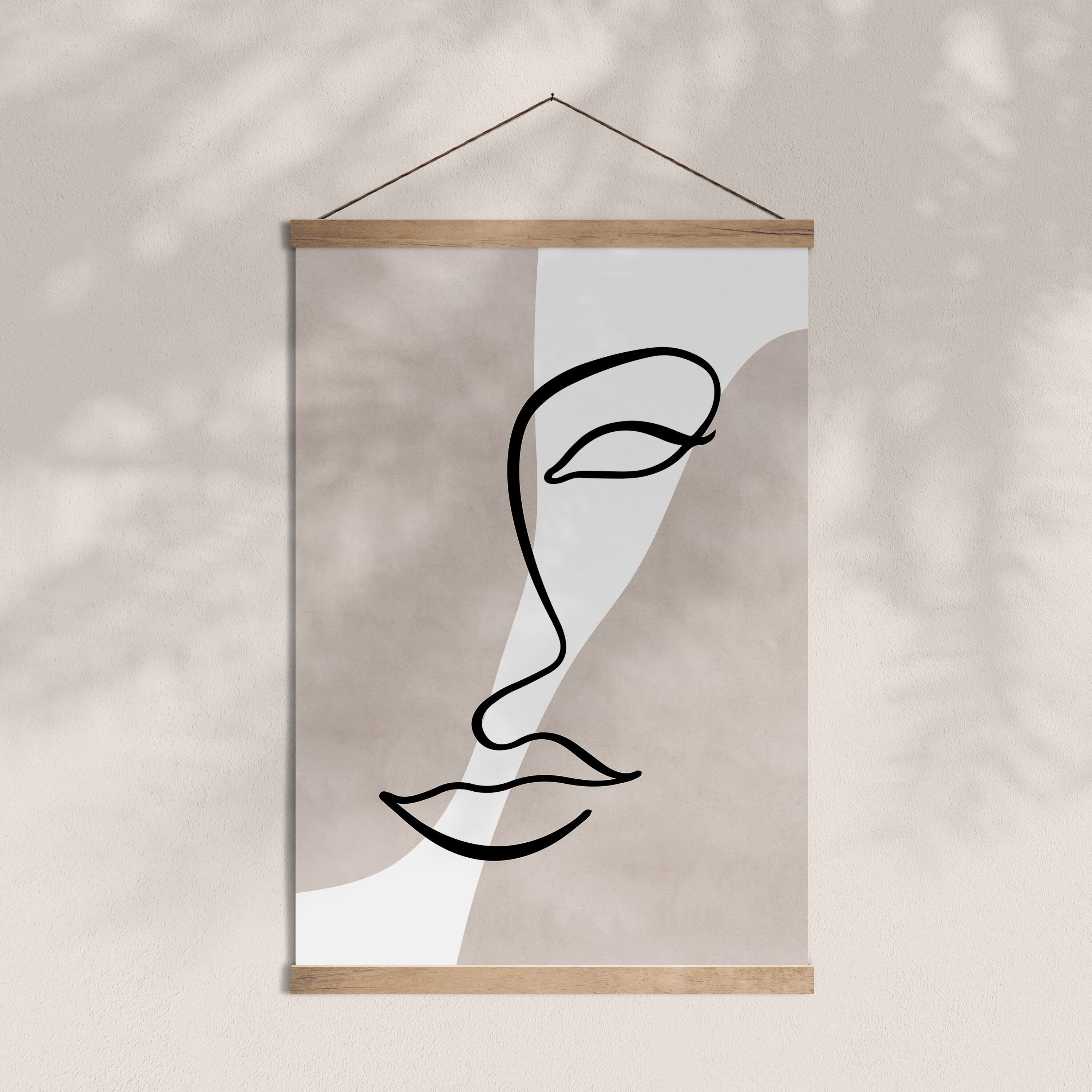 Abstract Line Face Continuous Line Art Print Single Line Art | Etsy