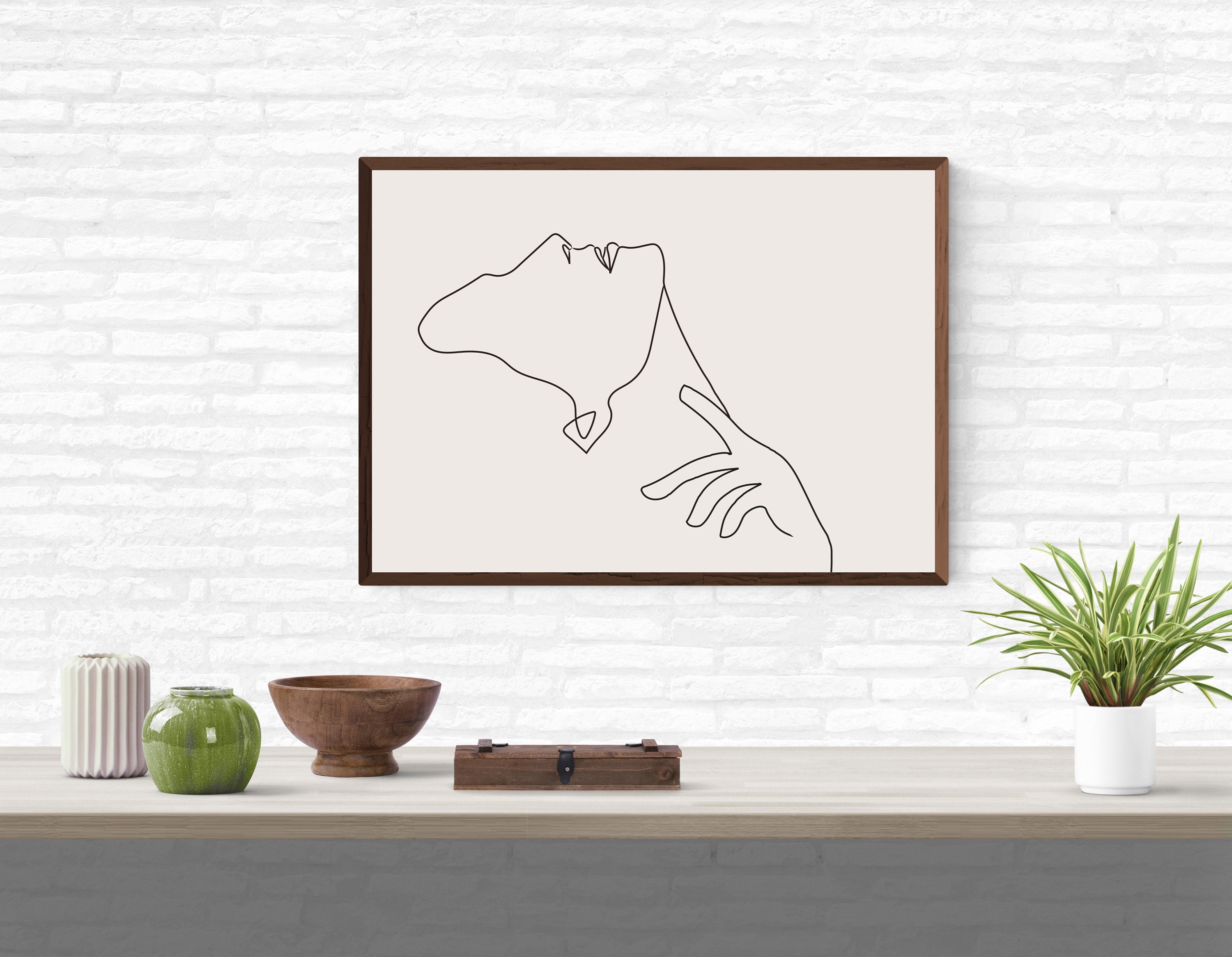 Abstract Face Line Art Print Woman Portrait Line Drawing - Etsy