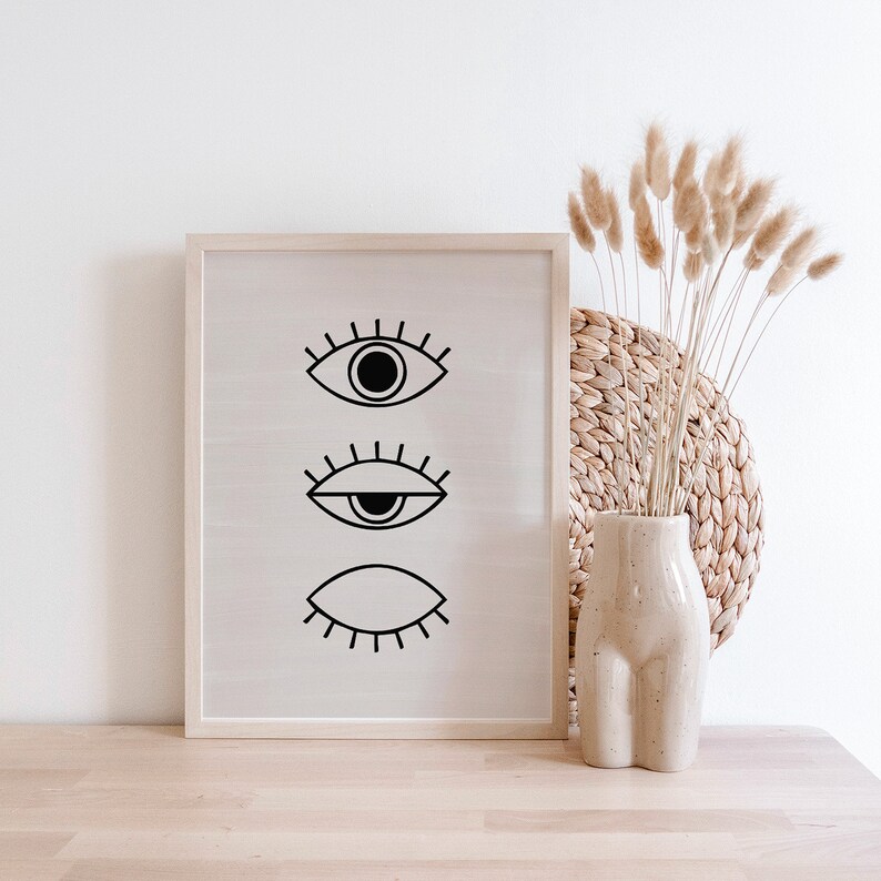 Line Drawing Eye Art Print Minimal Line Art Eye Poster | Etsy