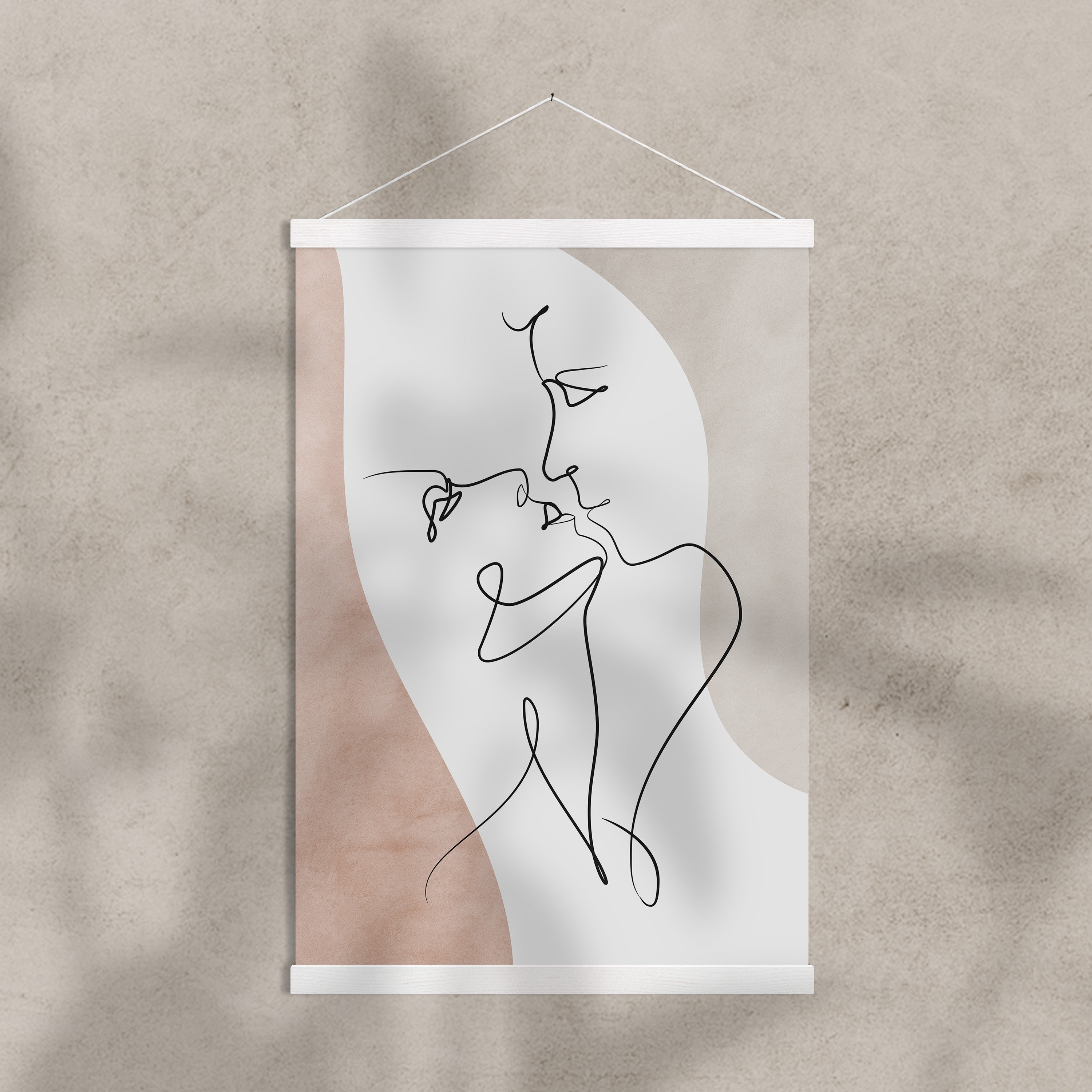 Couple Single Line Art Abstract One Line Art Kiss Minimalist - Etsy ...