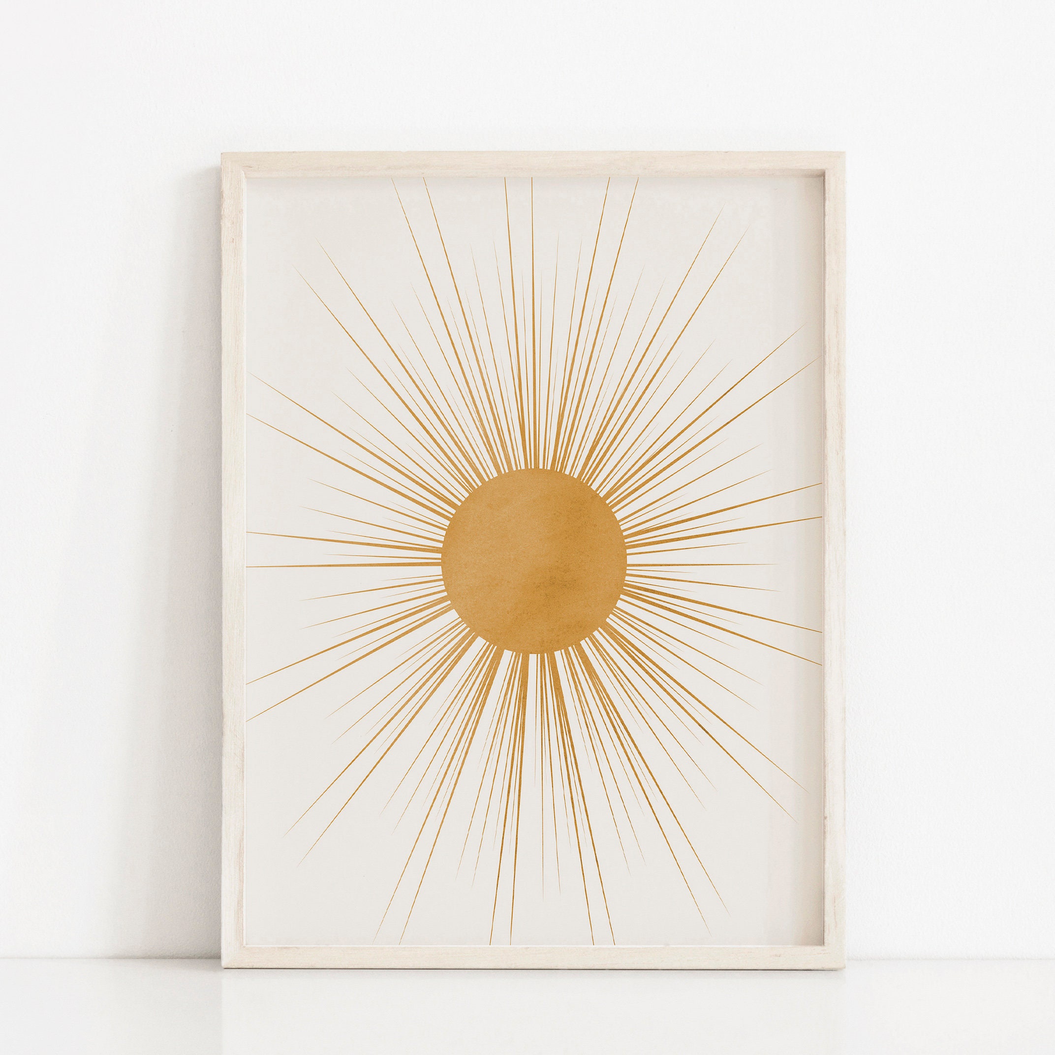 Boho Decor Abstract Sun Art Print Mid Century Modern Printable Art ...