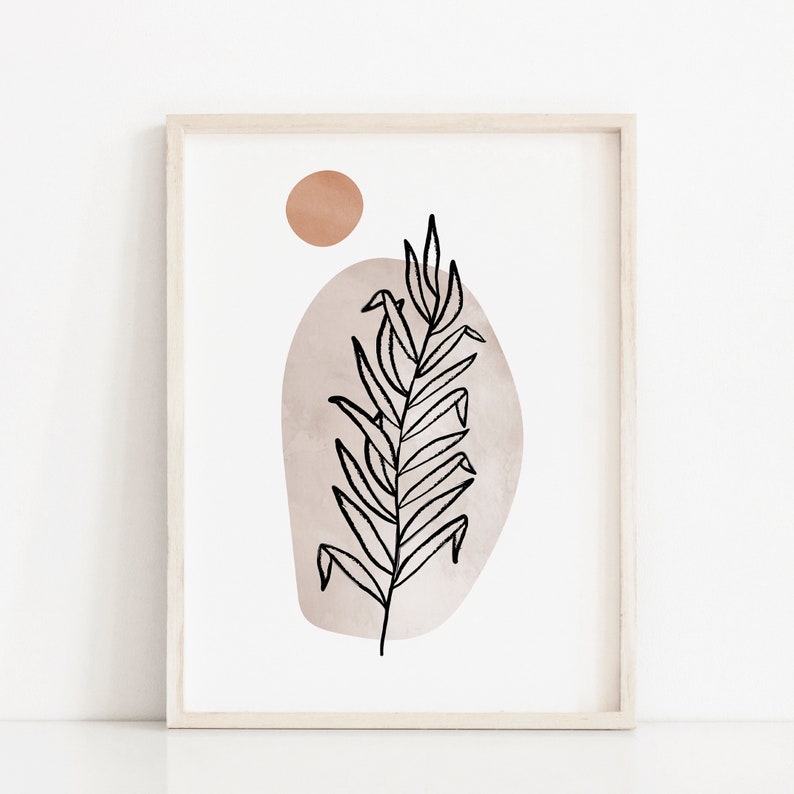 Abstract Botanical Print Botanical Printable Wall Art Boho | Etsy