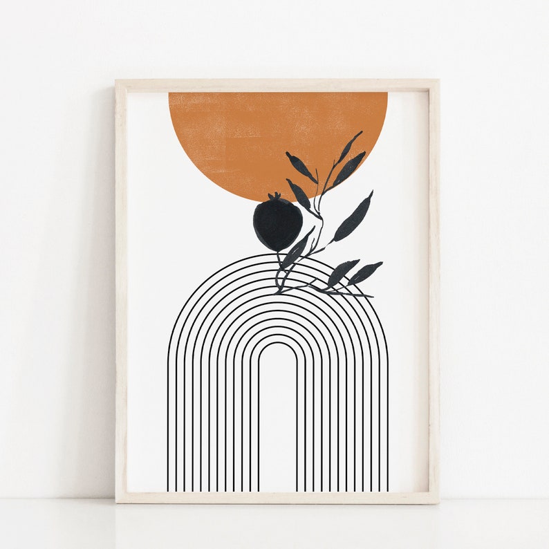 Mid Century Modern Art Print Set: Geometric Abstract Gallery Wall ...