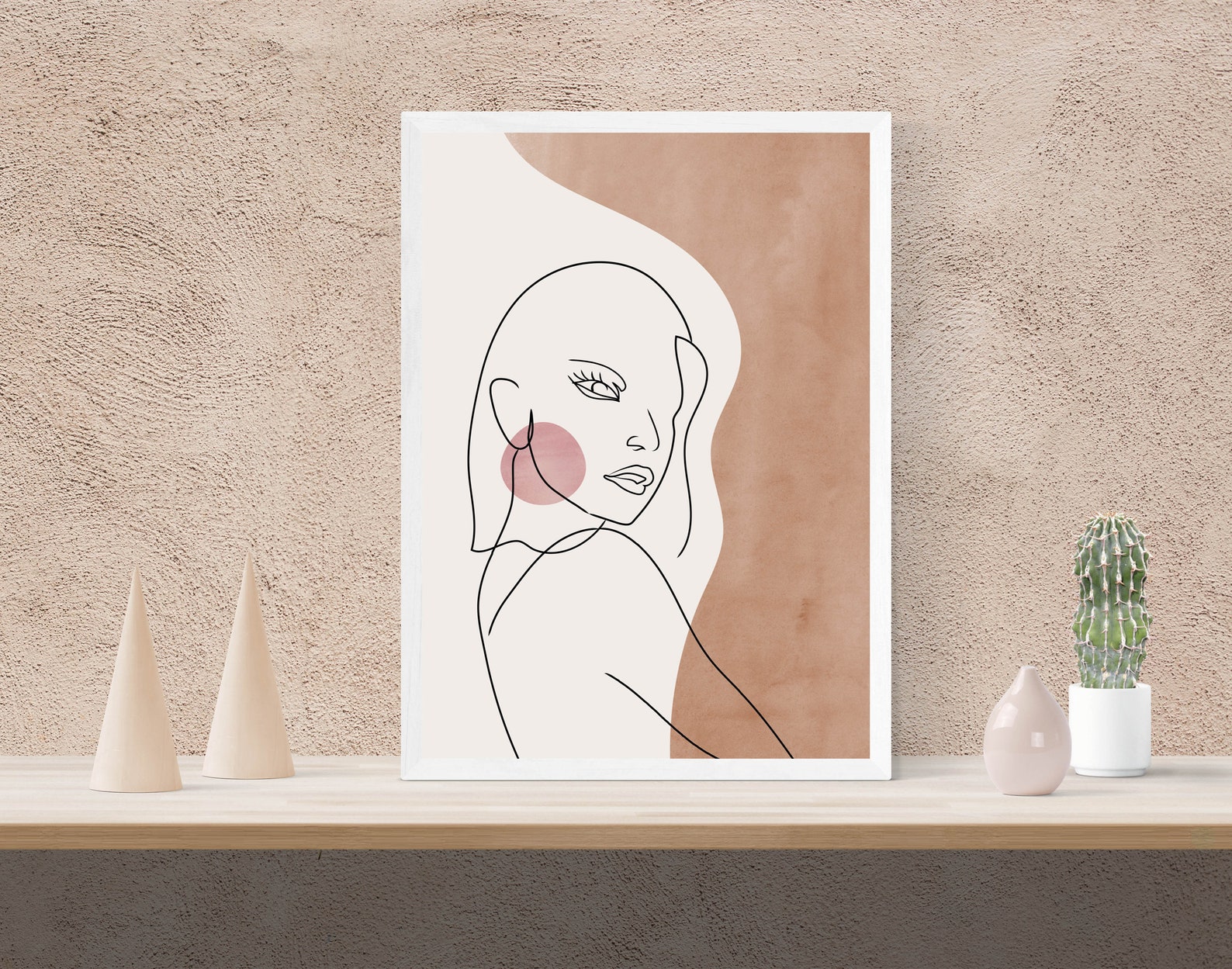 Woman Face Single Line Drawing Abstract Woman Line Art Print - Etsy