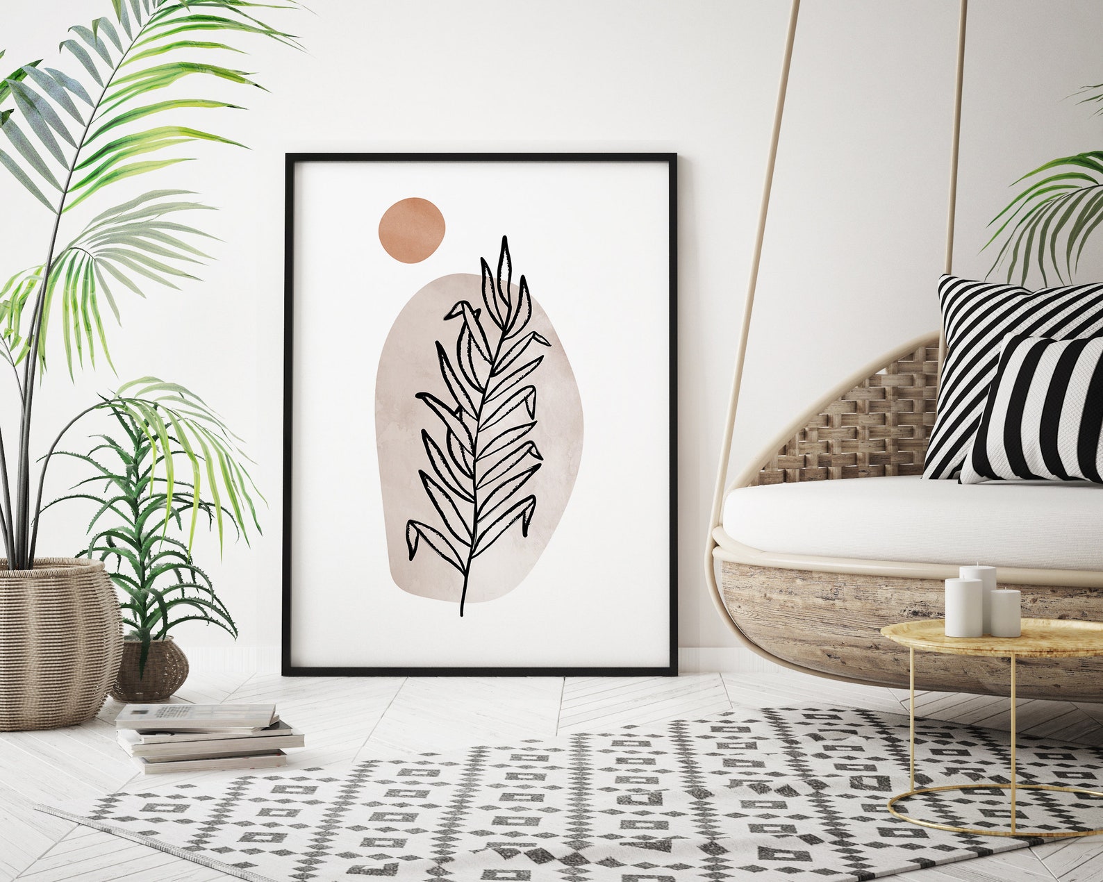 Abstract Botanical Print Botanical Printable Wall Art Boho | Etsy