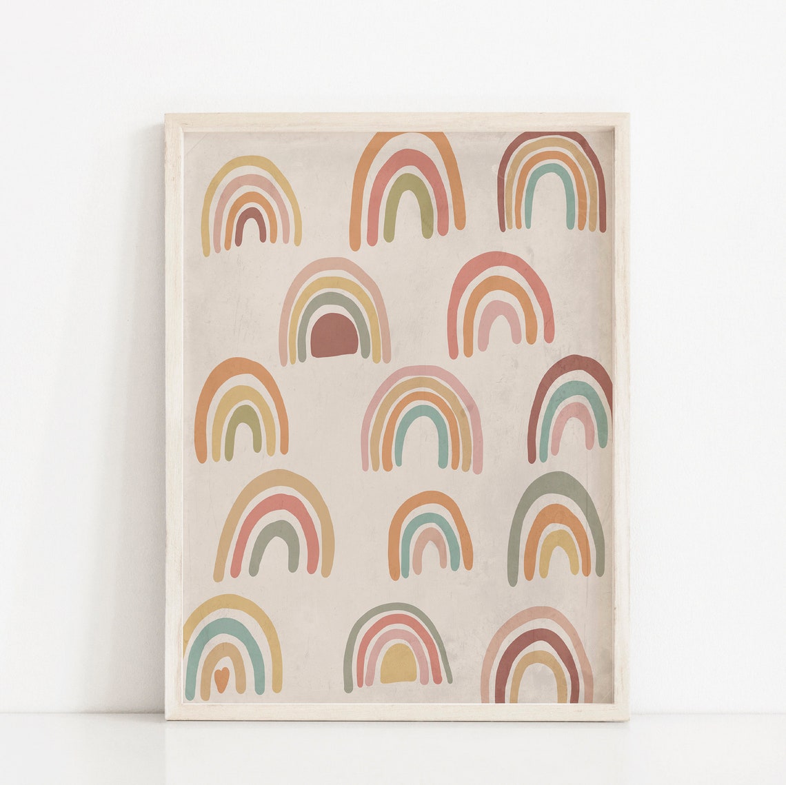 Retro Rainbow Print Boho Rainbow Wall Decor Vintage 70s | Etsy