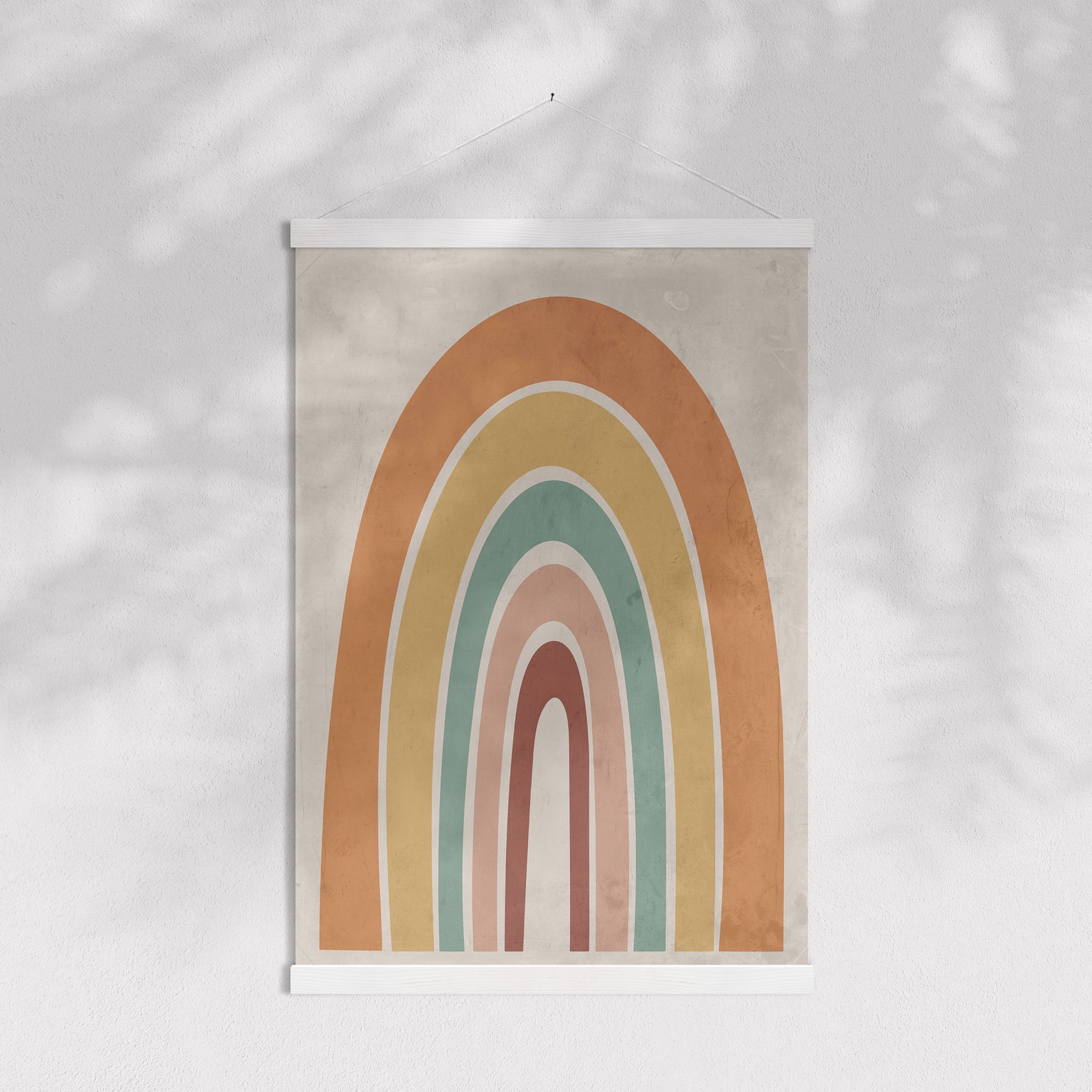 Retro Rainbow Printable Art Boho Rainbow Wall Decor Abstract | Etsy