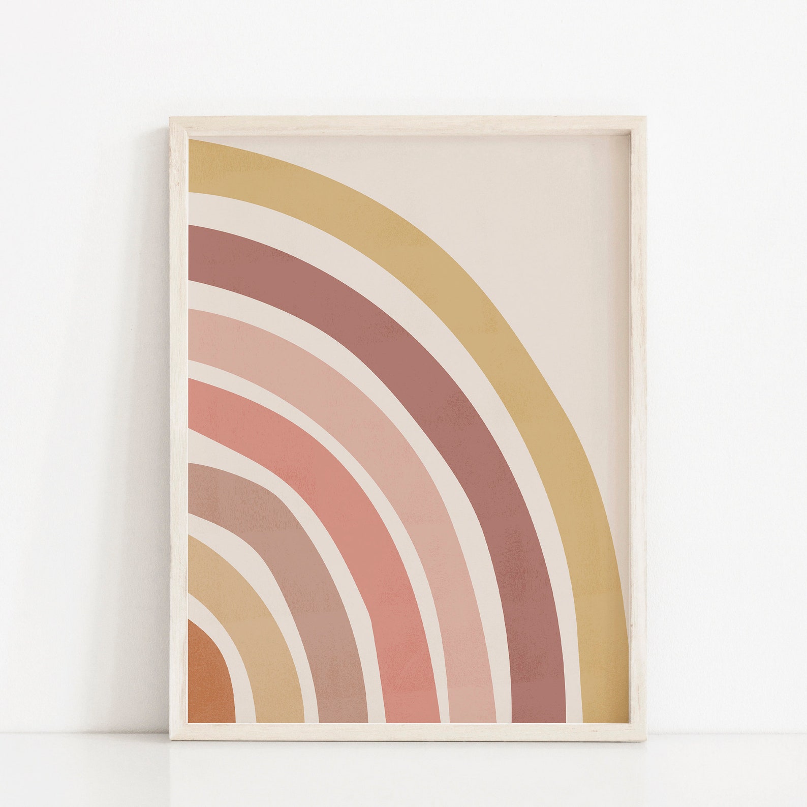 Boho Rainbow Print Retro Rainbow Vintage 70s Poster | Etsy