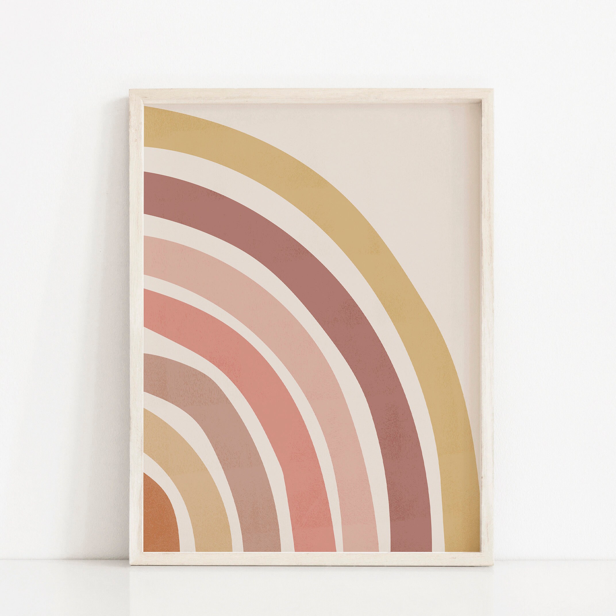 Boho Rainbow Print Retro Rainbow Vintage 70s Poster | Etsy