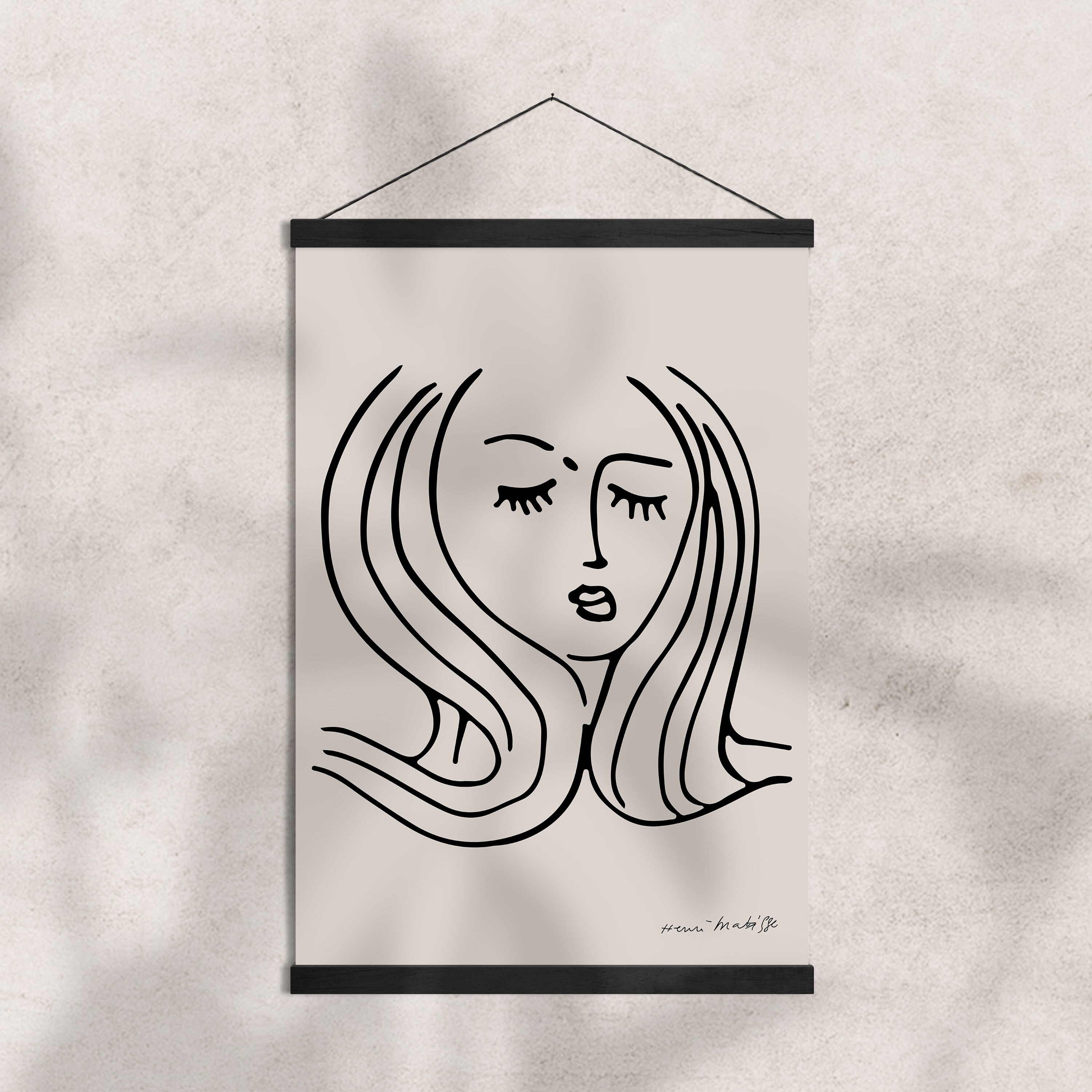 Matisse Line Art Woman Print Henri Matisse Abstract Woman | Etsy