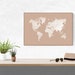 World Map Neutral Colors Printable Art Large Travel Map Wall - Etsy