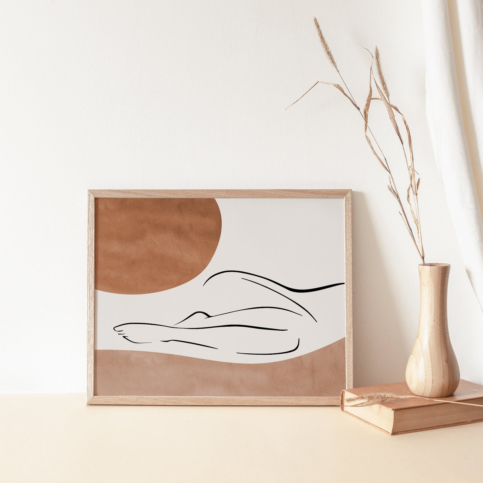 Abstract Woman Line Art Wall Decor Minimal Woman Neutral - Etsy