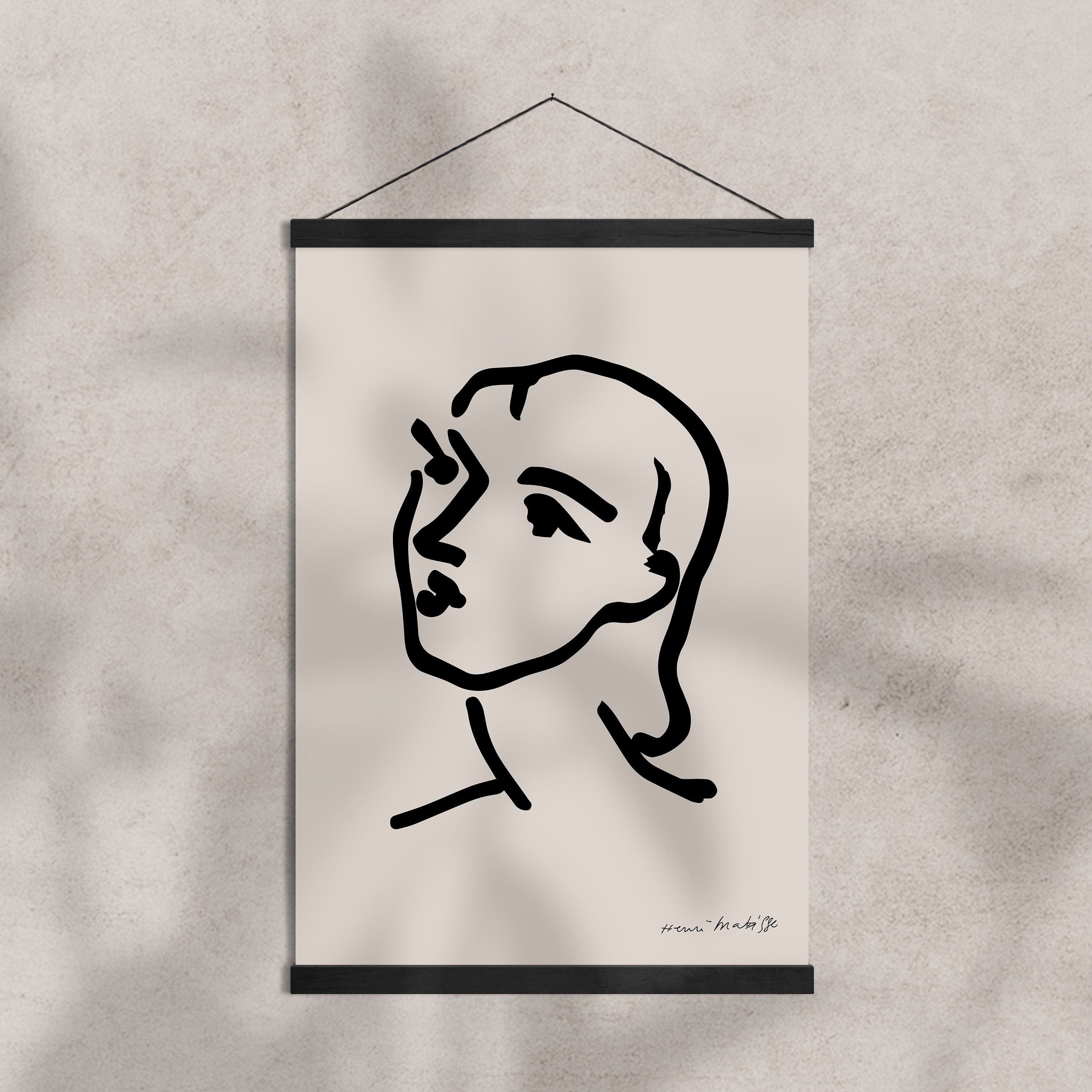 Matisse Line Art Woman Print Henri Matisse Abstract Woman - Etsy