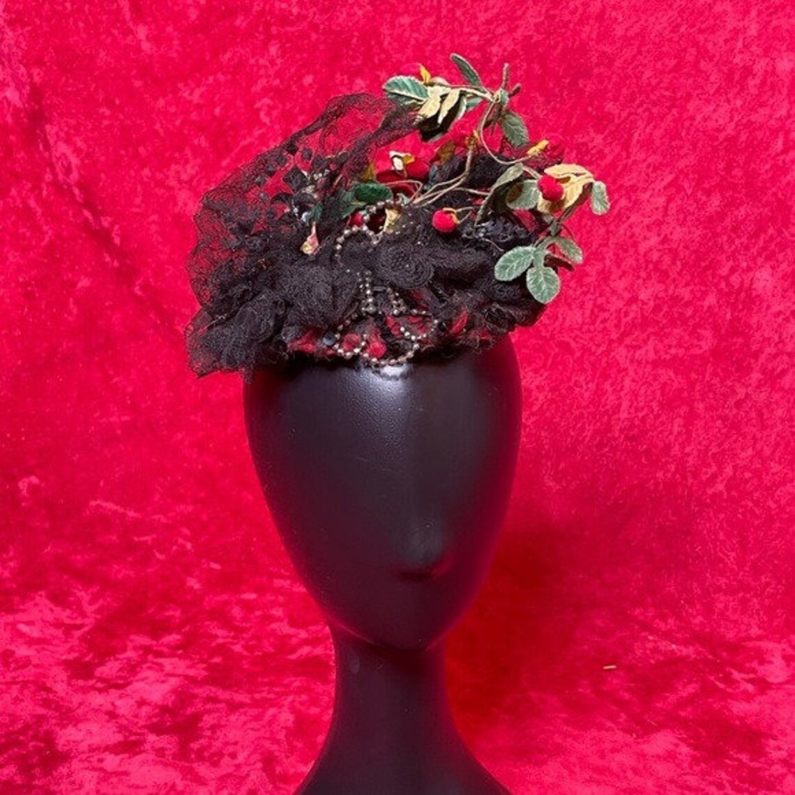 Vintage 1940s Elaborate Floral Embellished Head Piece Hat - Etsy