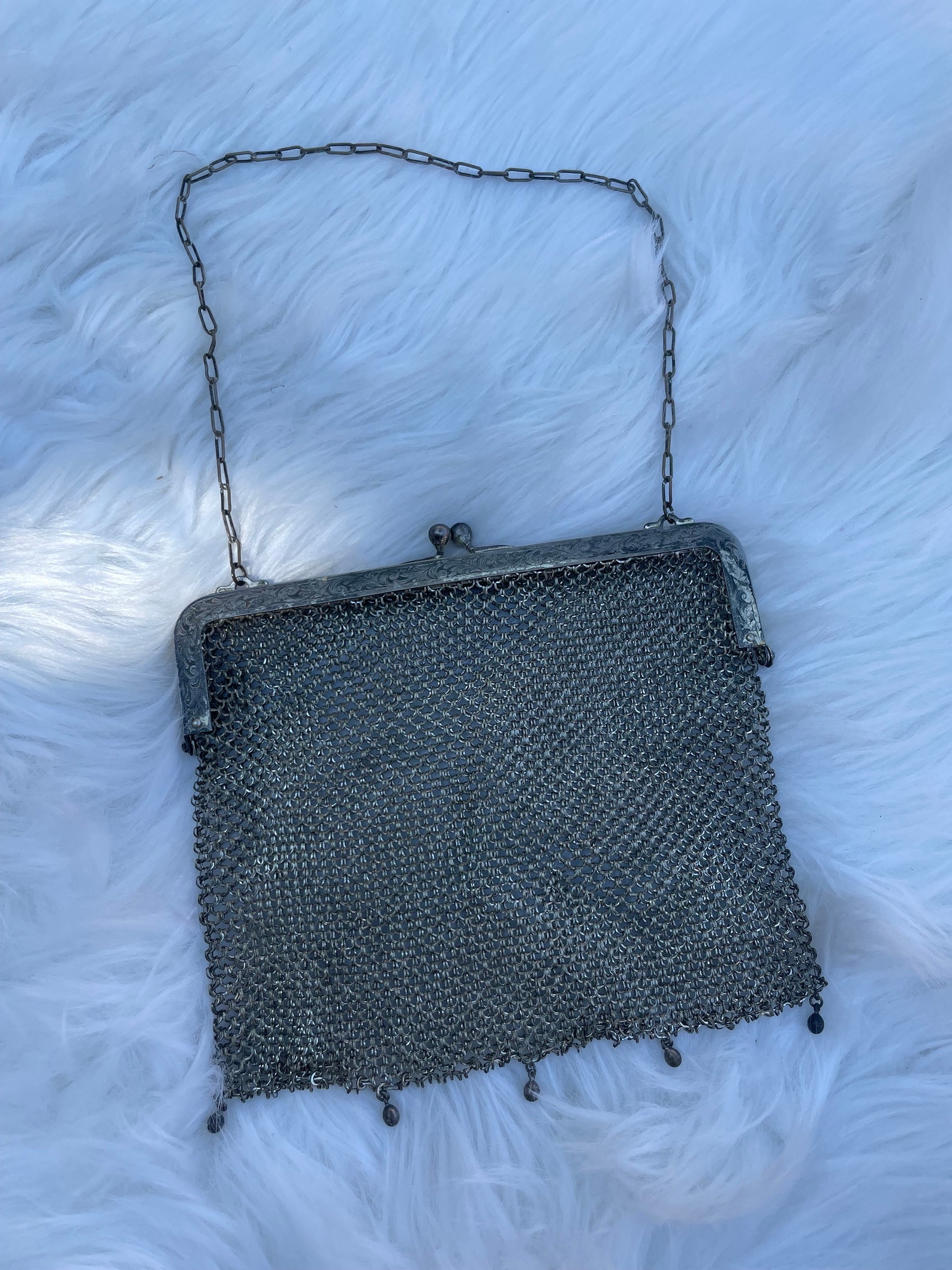 Antique Silver German Chainmail Metallic Purse - Etsy