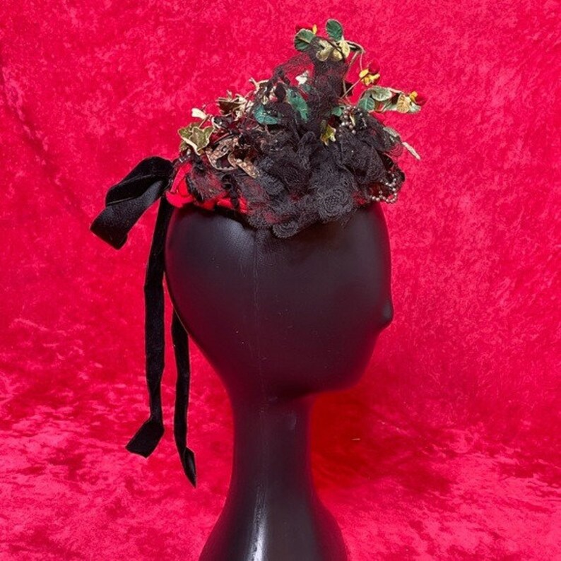 Vintage 1940s Elaborate Floral Embellished Head Piece Hat - Etsy