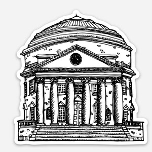 Bellavance Ink: the Rotunda at University of Virginia Vinyl Sticker ...