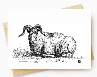 Ink Drawing Card - Etsy