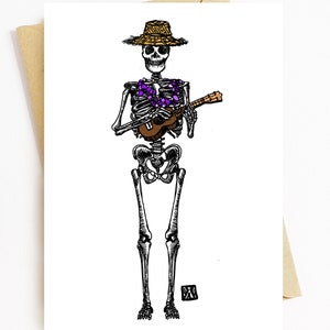Bellavanceink: Greeting Card With Skeletons Playing the Banjo, Ukulele ...