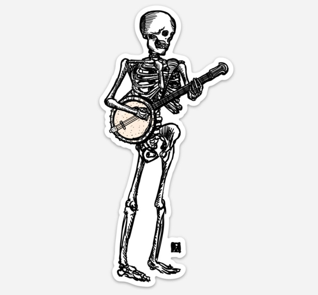 Skeleton Playing Mandolin