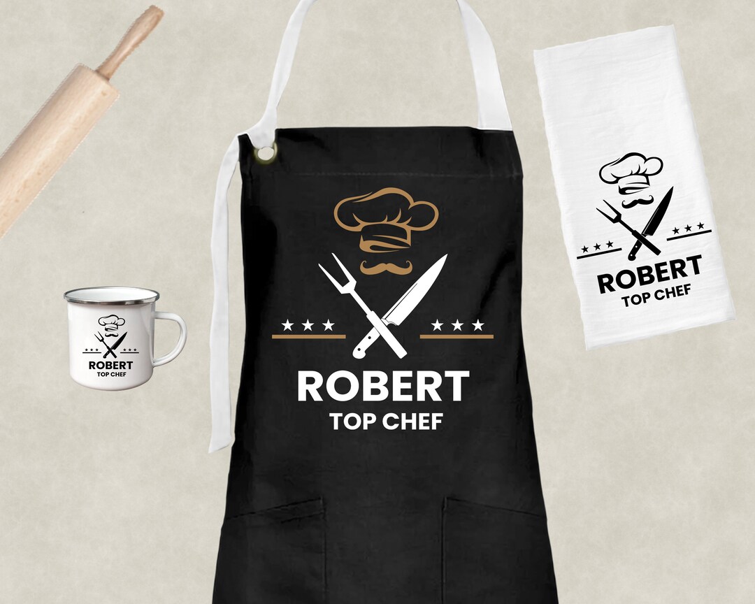 Enchanted Culinary Adventure Custom Chef Apron for Men and Boys ...