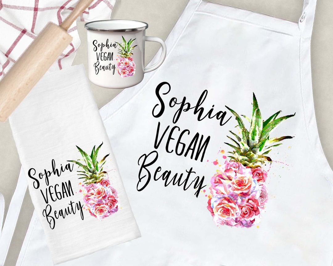 Vegan Apron Pineapple Apron for Vegan Vegan Apron Gift for - Etsy