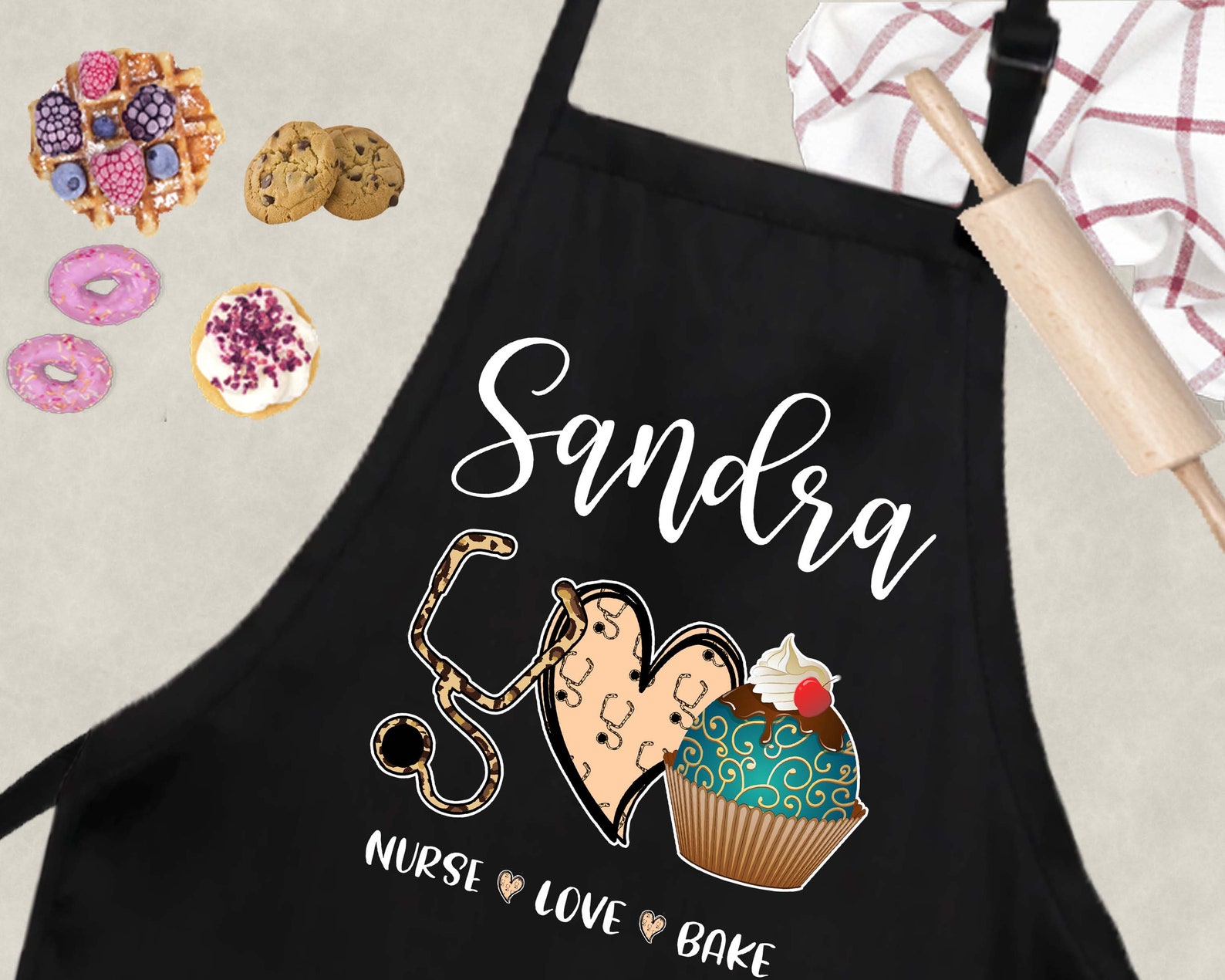 Custom Nurse Apron Personalized Apron Cooking Apron - Etsy Canada