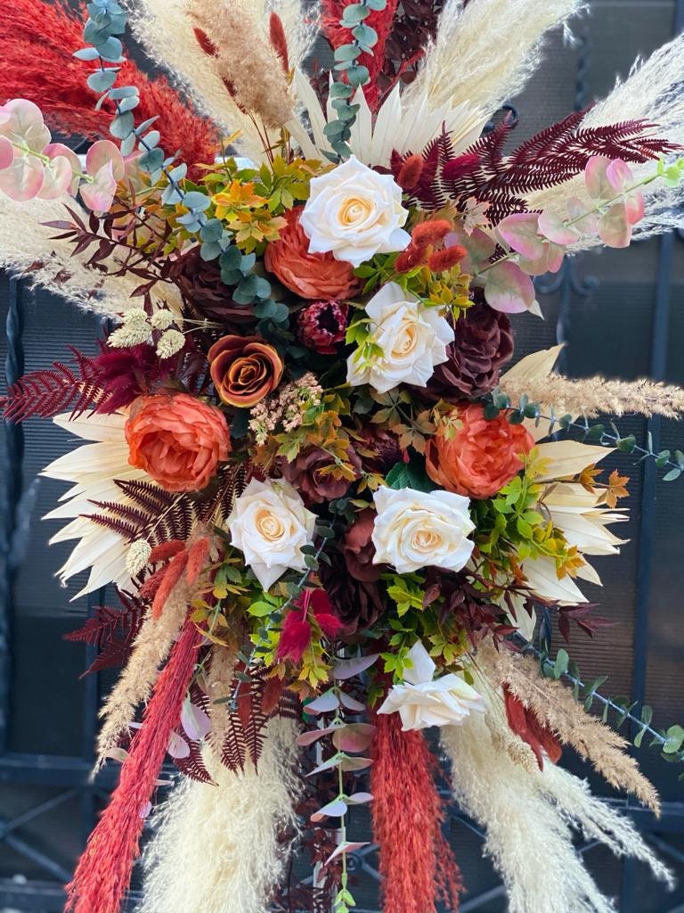 Rust Boho Flower Arch Pampas Arch Wedding Pampas Arch | Etsy