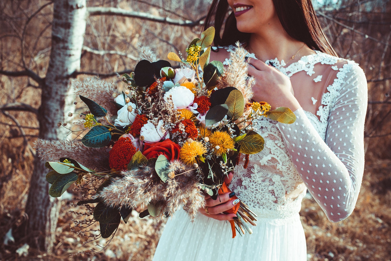 Rust Orange Bouquet Rust Bridal Bouquet Dried Flower - Etsy