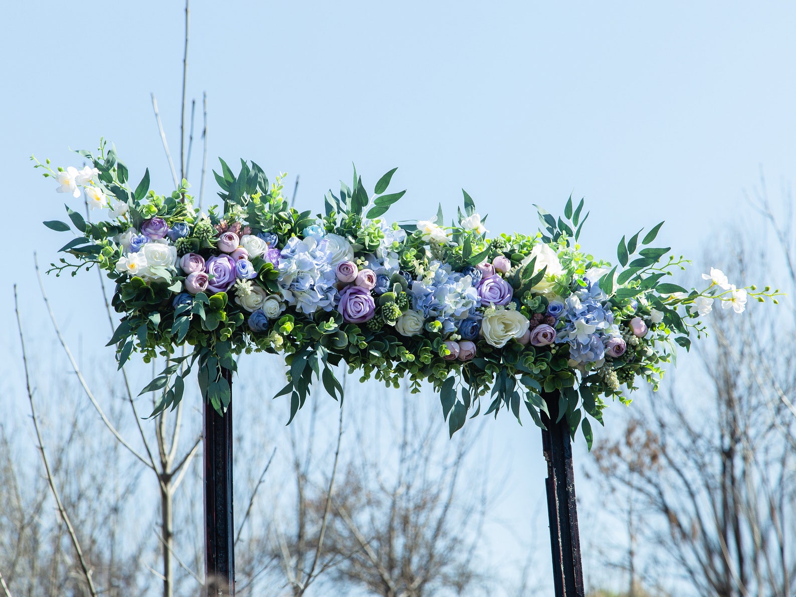 Dusty Blue Arch Flowers Flower Arch Arrangement Wedding - Etsy