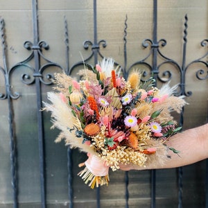Dusty Pink Rust Bouquet, Neutral Bouquet, Dried Pampas Wedding, Boho ...