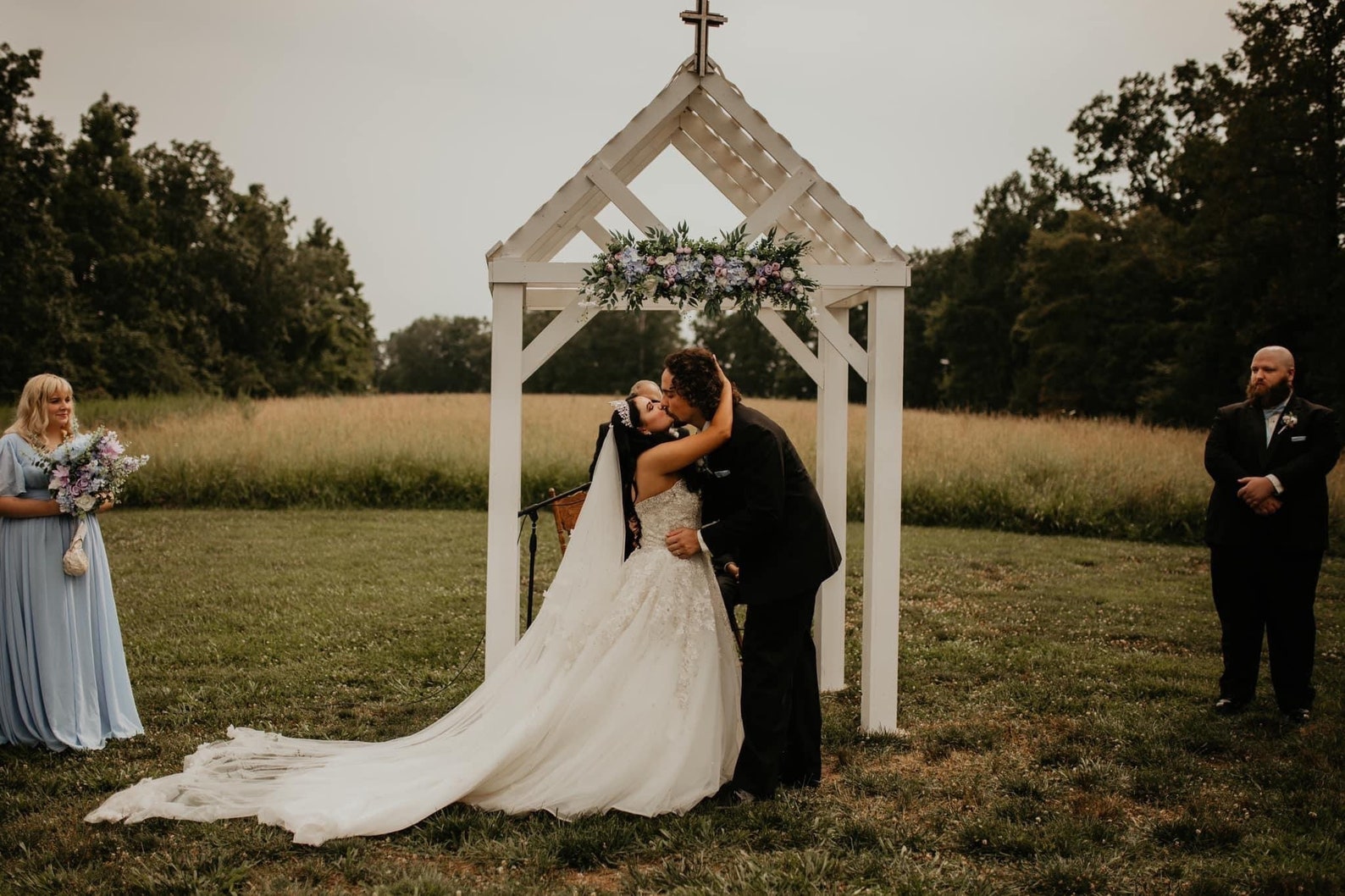 Dusty Blue Arch Flowers Flower Arch Arrangement Wedding - Etsy