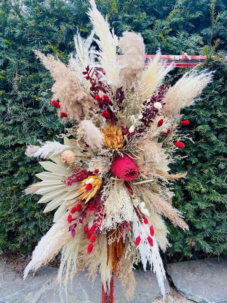 Rust Boho Flower Arch Pampas Arch Wedding Pampas Arch - Etsy